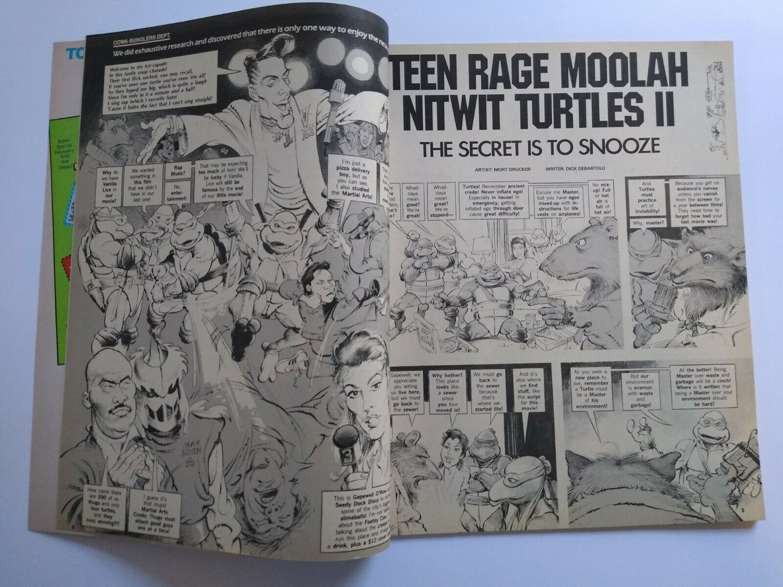 MAD Magazine Teenage Ninja Mutant Turtles Cover Oct 1991 No 306 Vanilla ...