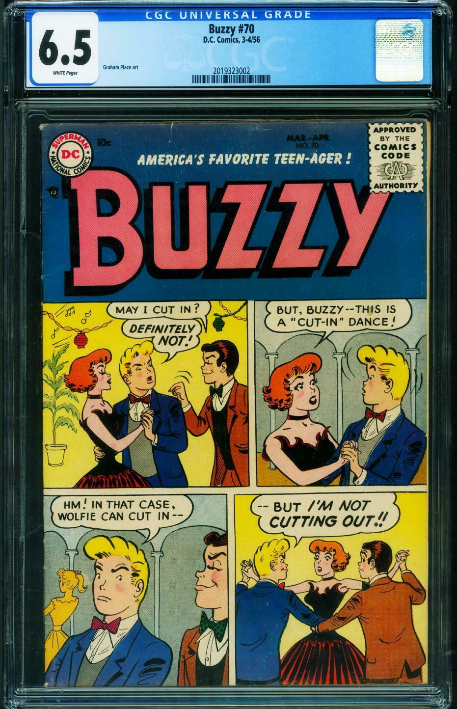 Buzzy #70 1956 CGC 6.5 Very Rare DC- Romance - 2019323002 | Comic Books - Silver Age, DC Comics ...