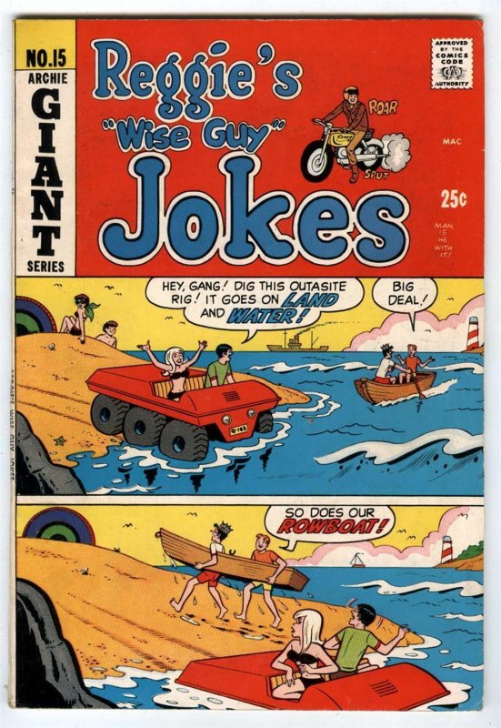Reggie's Wise Guy Jokes #15 1970 Archie Betty Veronica 6x6 Amphibious ...