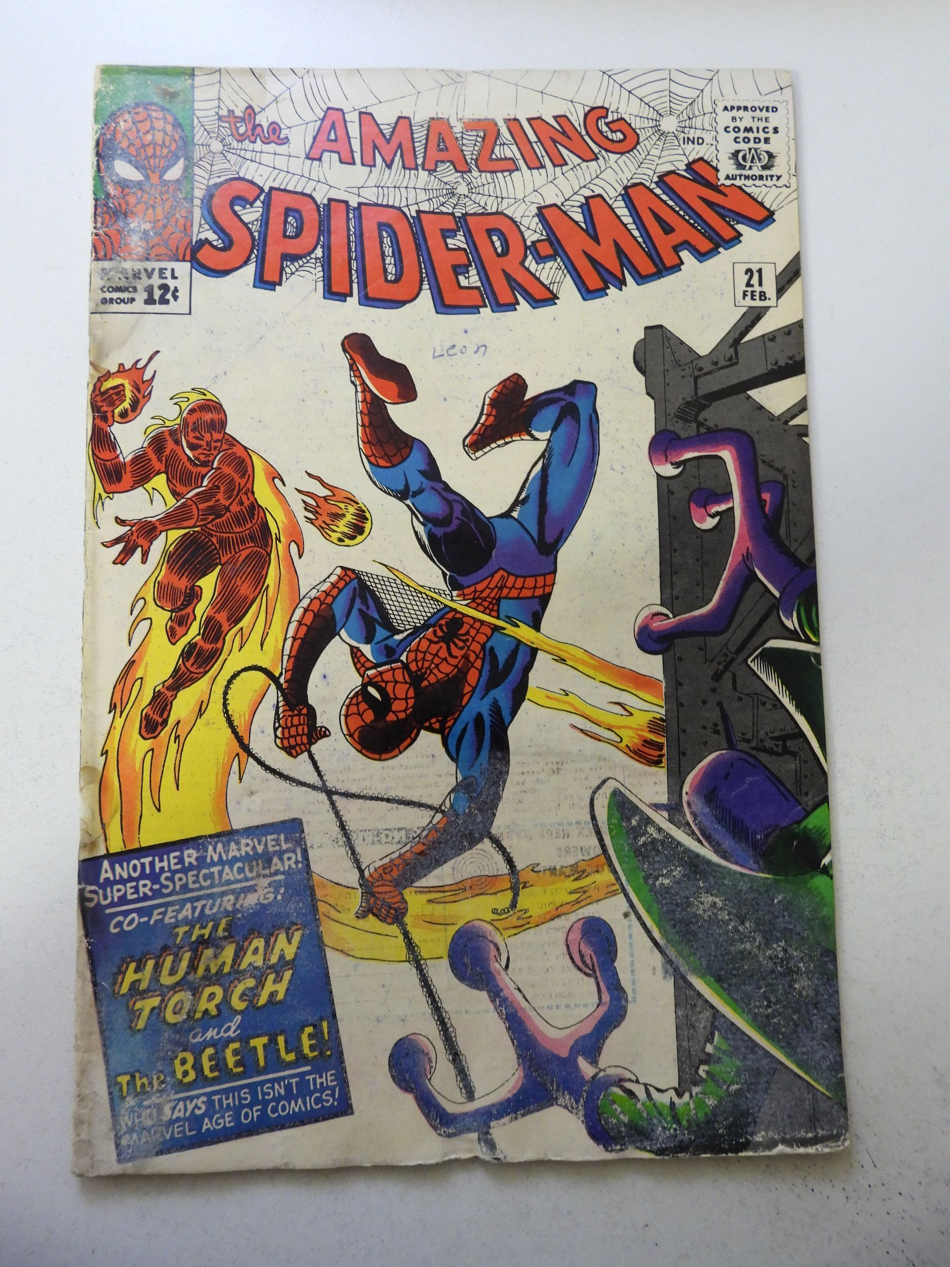 The Amazing Spider-Man #21 GD- Con mold, moisture damage cf detached at ...