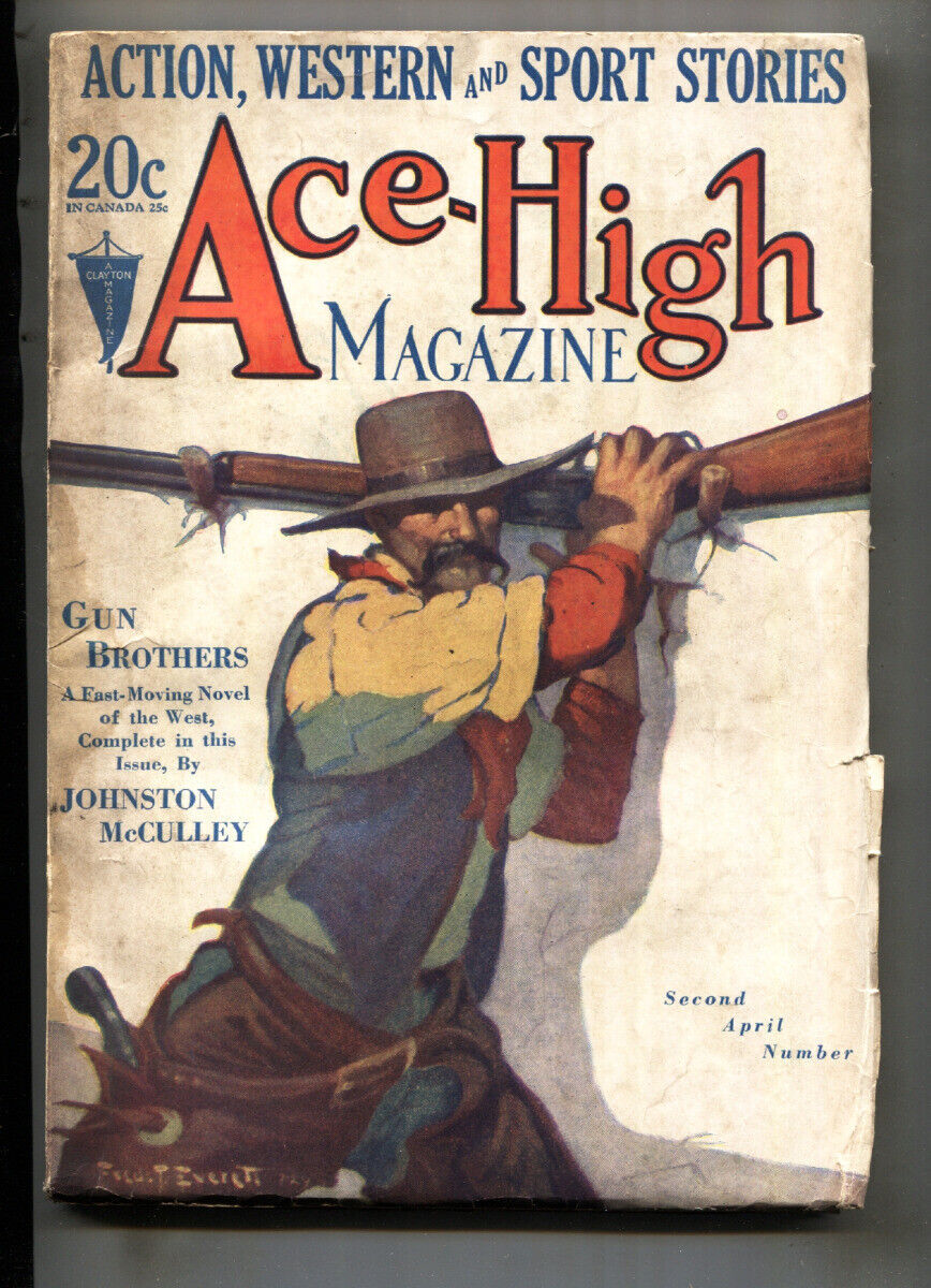 ACE-HIGH MAGAZINE 2nd April 1930-WESTERN Rare Pulp magazine | Comic ...