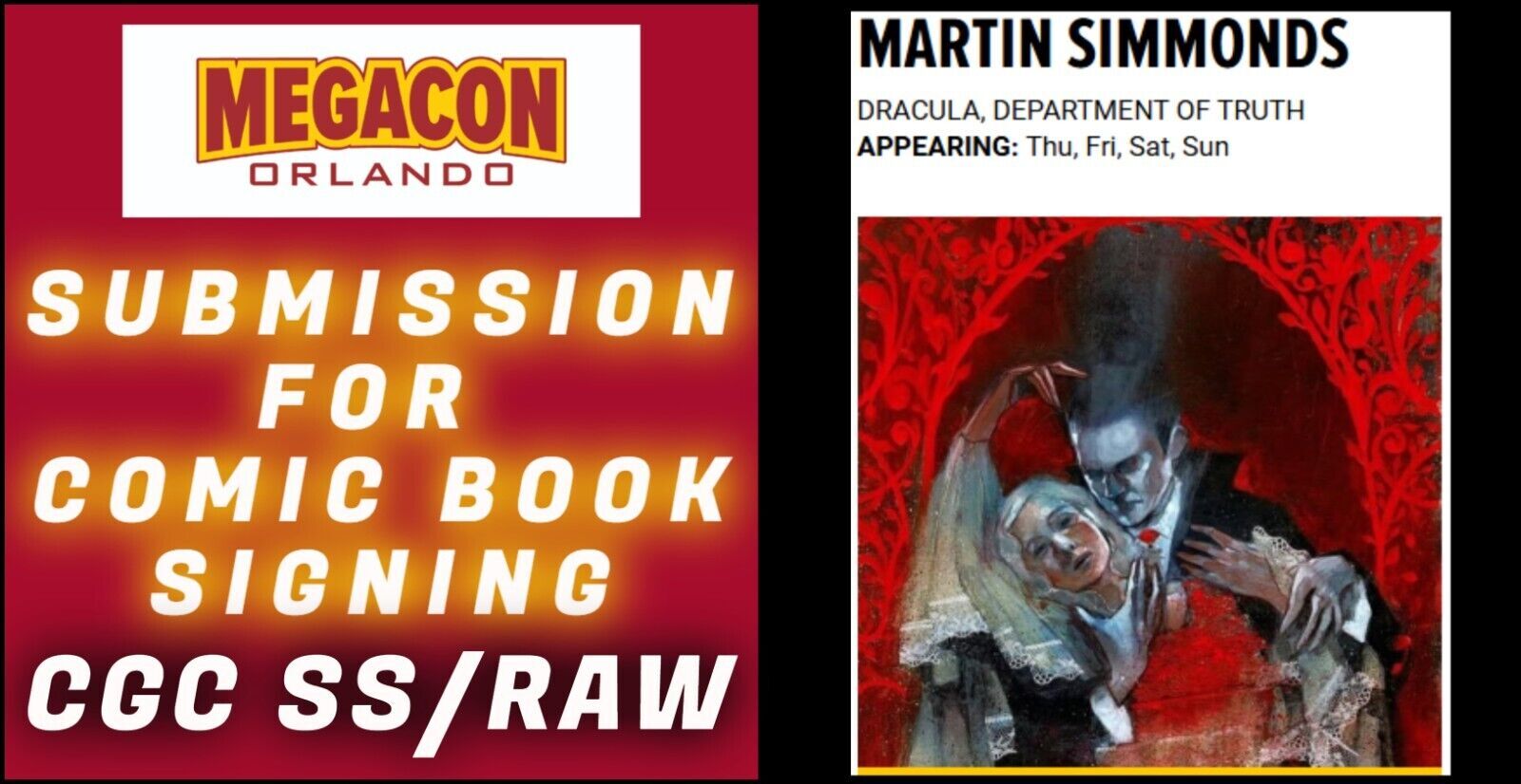 Submission & Service for Martin Simmonds Signing Event at Megacon 2025 ...