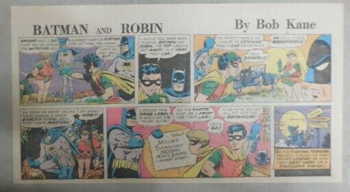 Batman Sunday by Bob Kane from 12/4/1966 Size: 7.5 x 15 inches British ...