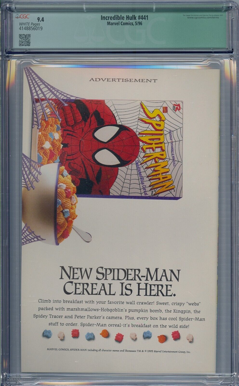 Incredible Hulk #441 CGC 9.4 Signed Peter David She-Hulk Cover White ...