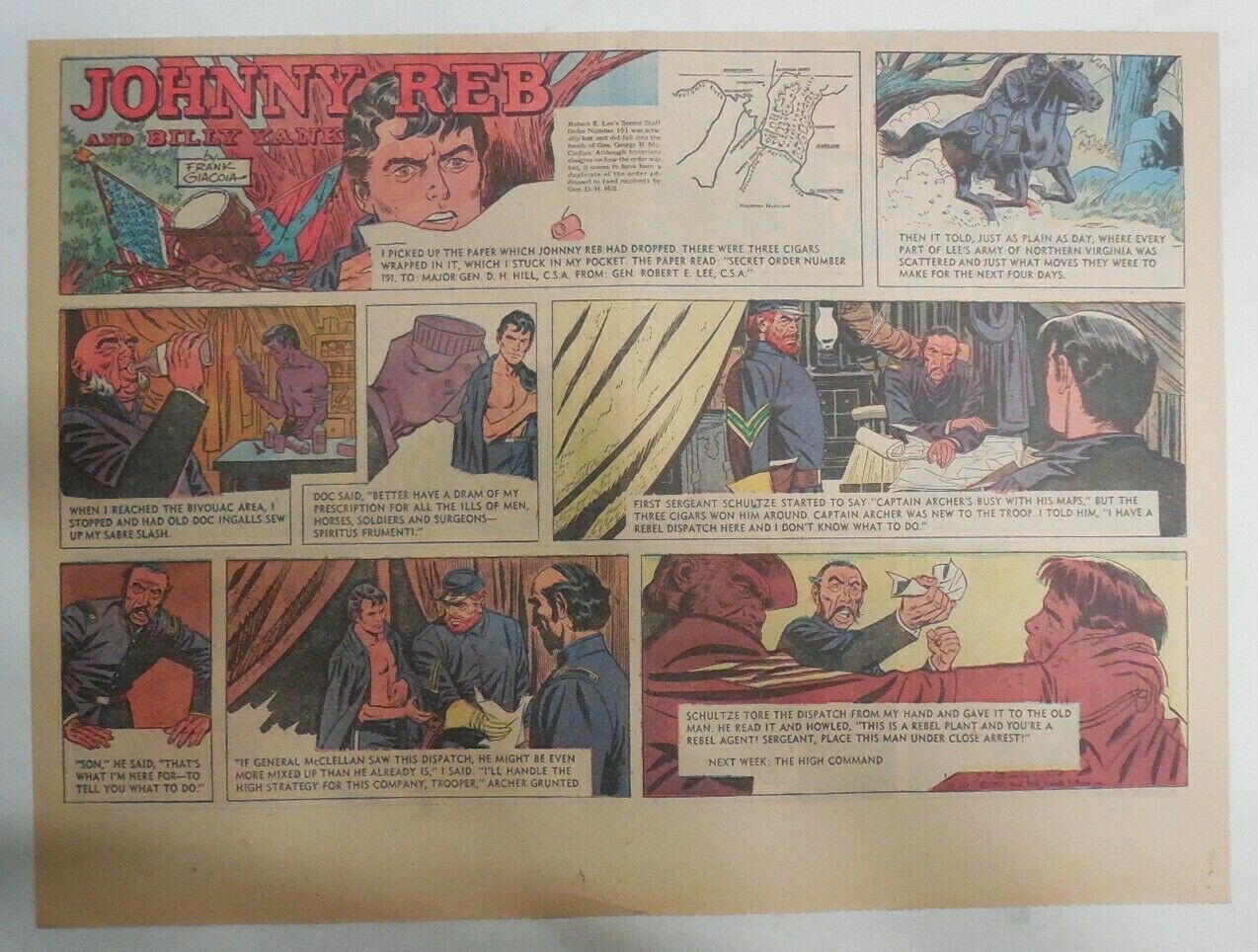 Johnny Reb Sunday by Frank Giacoia & Jack Kirby from 10/20/1957 Half ...