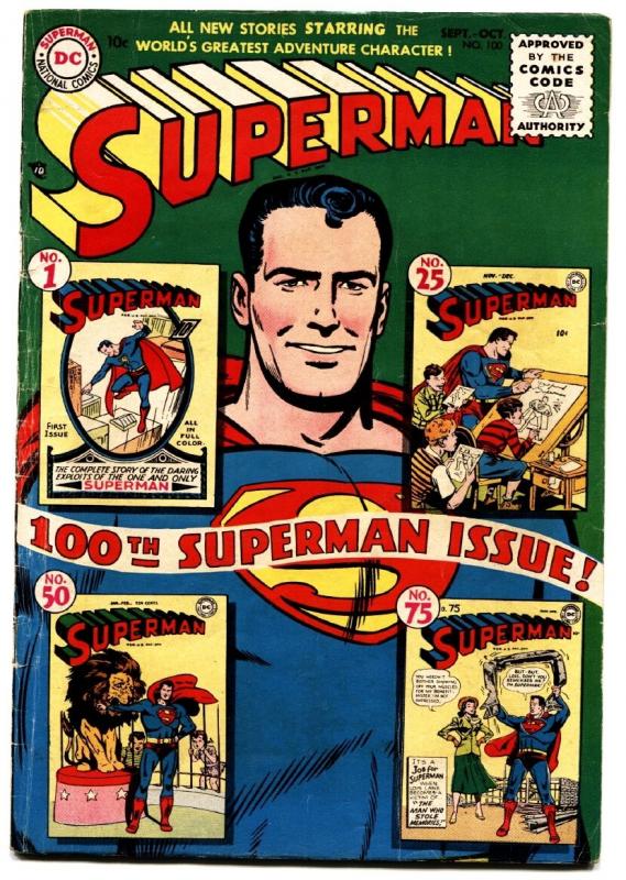 Superman #100 classic cover golden-age DC 10 cent | Comic Books ...