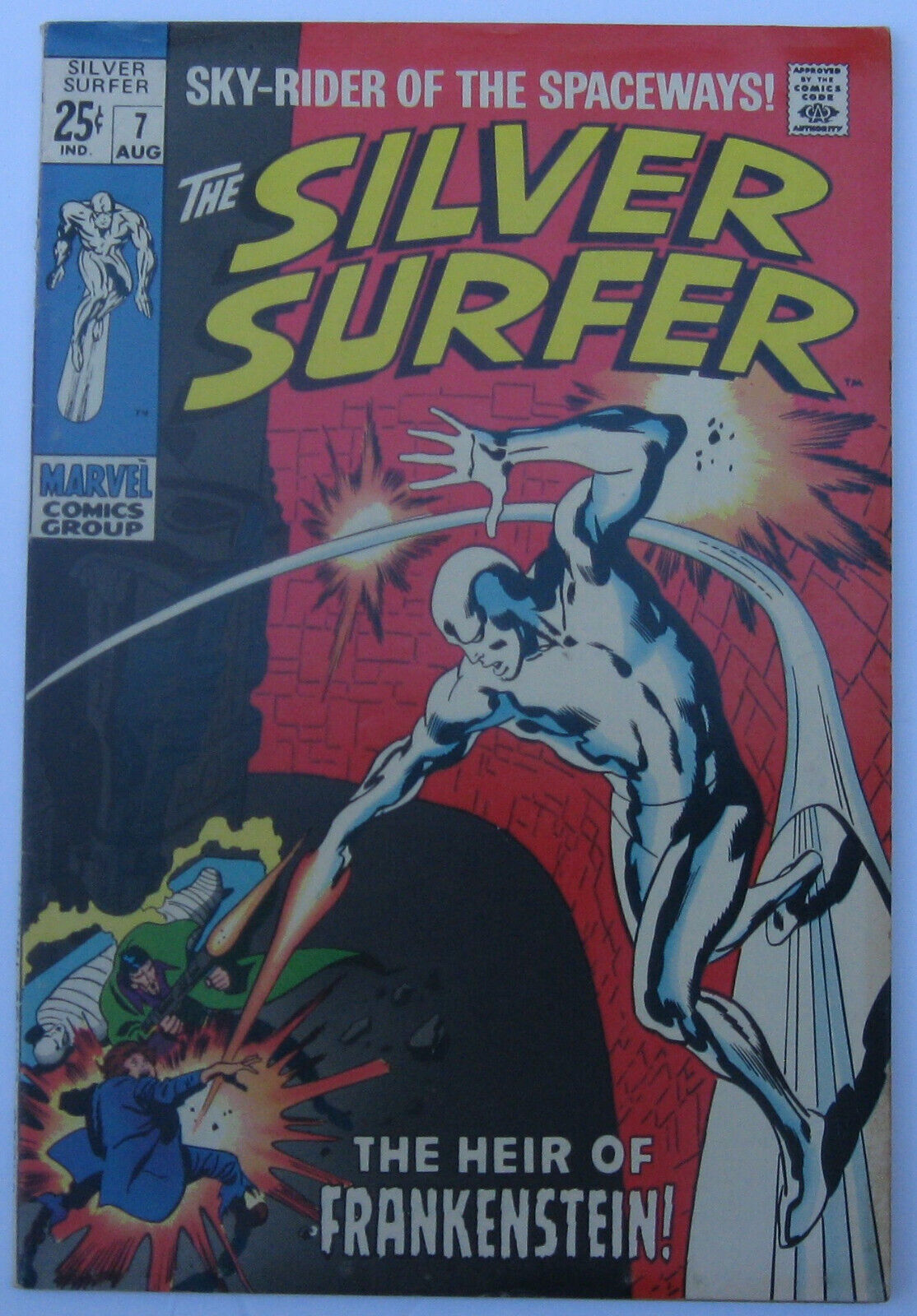 Silver Surfer #7 (Aug 1969, Marvel) FN (6.0) Early cameo Frankenstein's ...