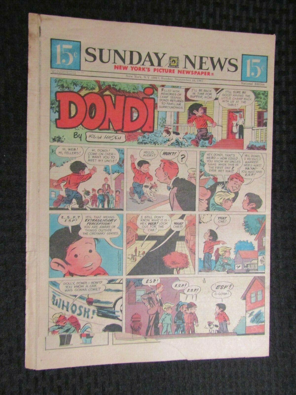 1967 Sept 10 SUNDAY NEWS Comic Section VG 4.0 16pgs Dick Tracy ...