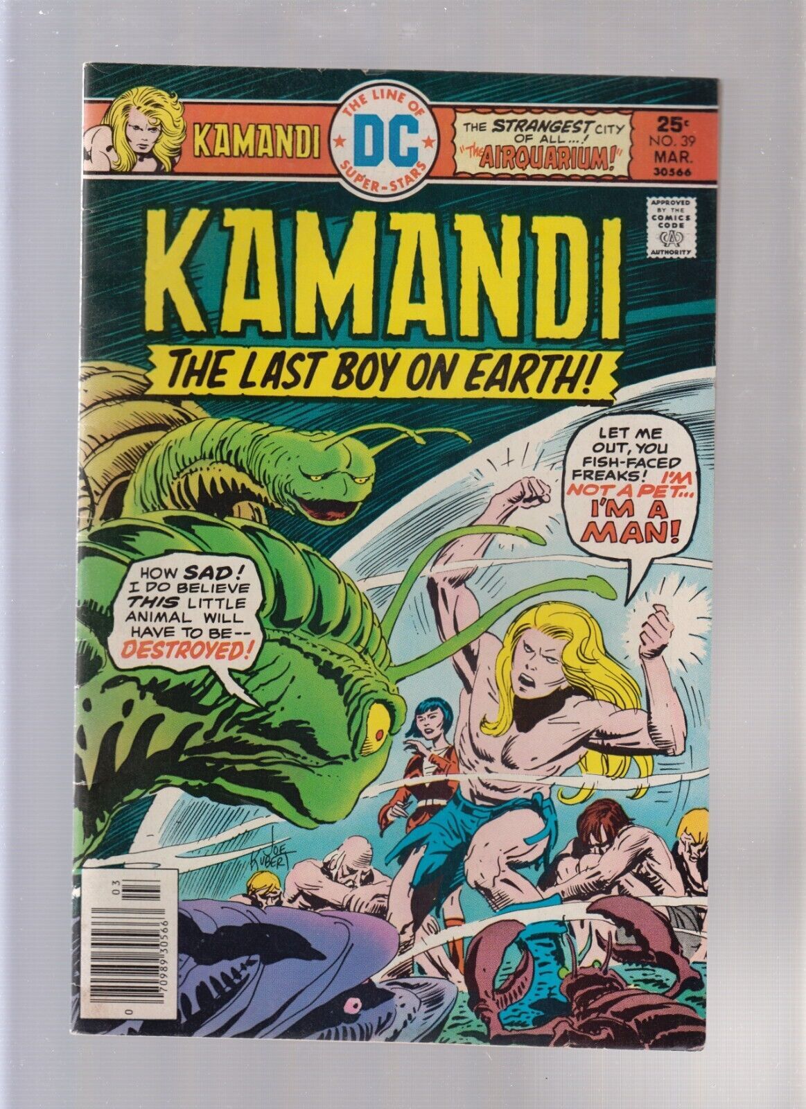 Kamandi, The Last Boy On Earth #39 - Joe Kubert Cover Art! (6.0) 1976 ...