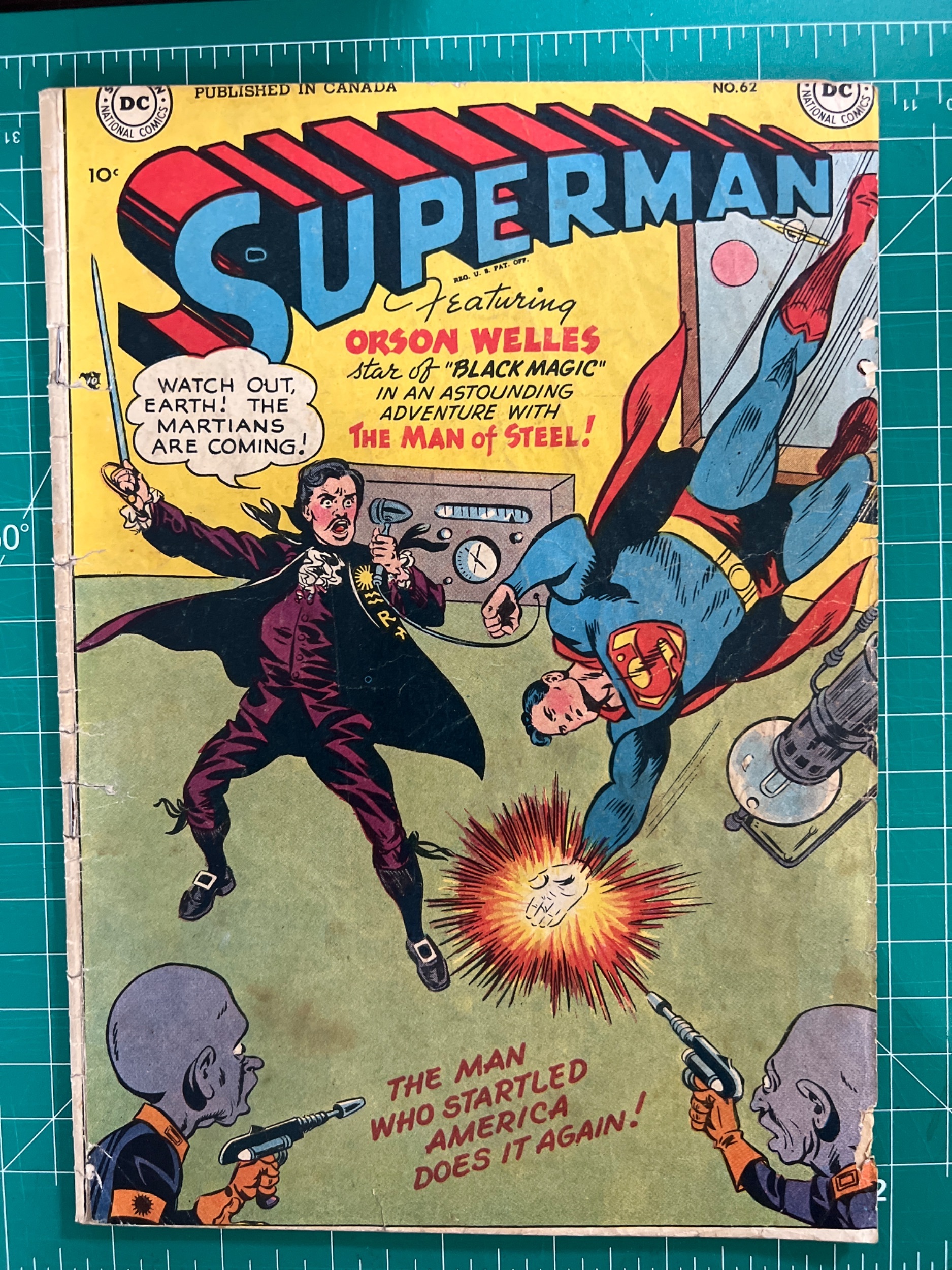 Superman #62 (1950) GD Canadian variant. Orson Welles appearance ...