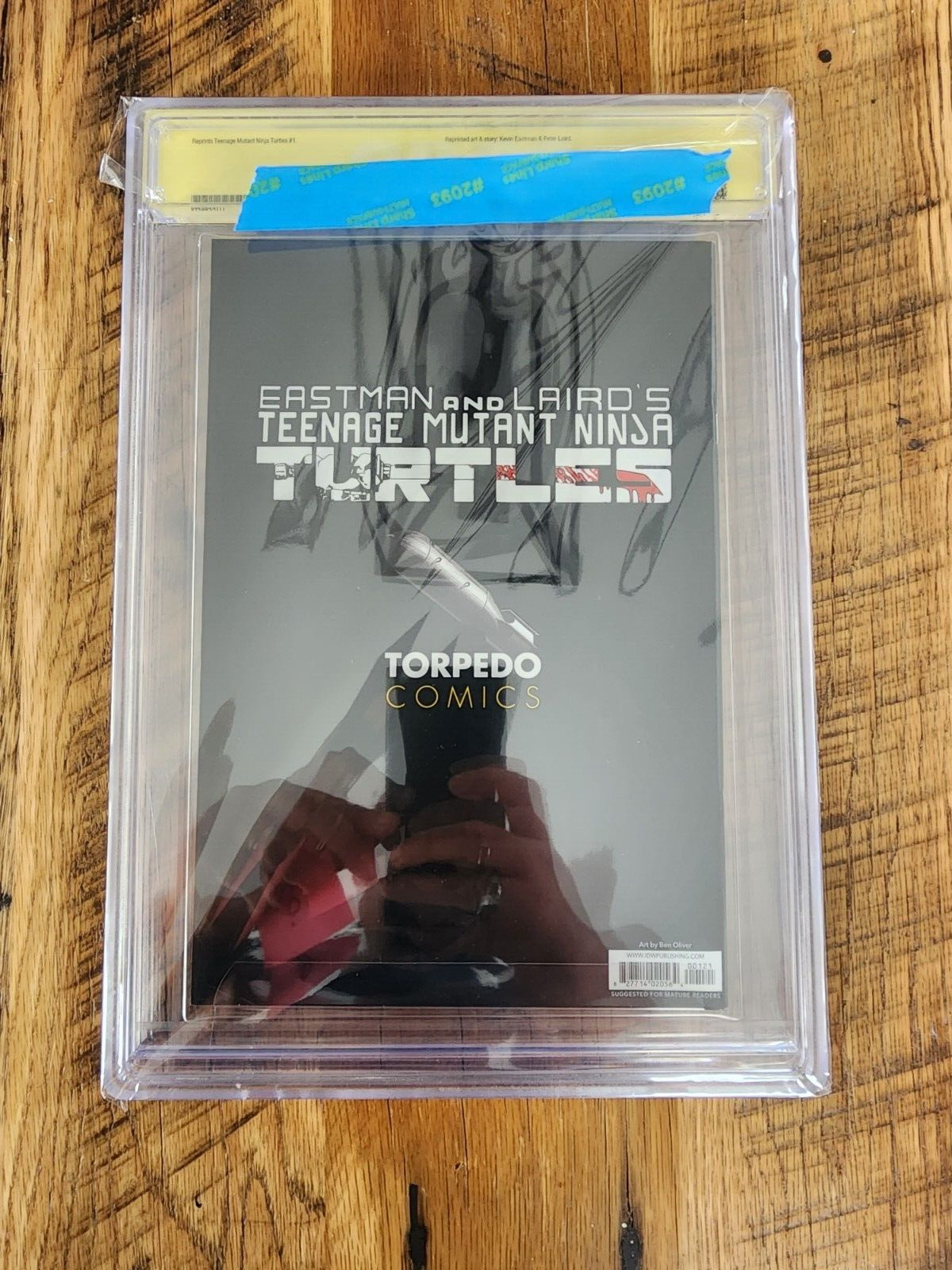 Teenage Mutant Ninja Turtles Oliver Negative Cvr #1 Signed Eastman CBCS ...