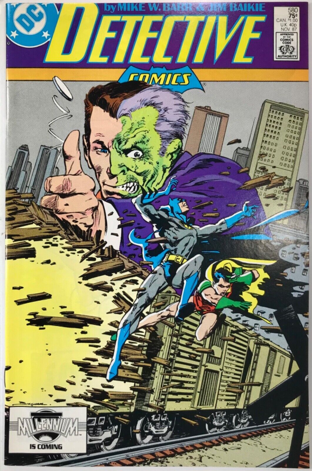 DETECTIVE COMICS # 580 BATMAN & Robin -- Two Face — 1987 DC Universe ...