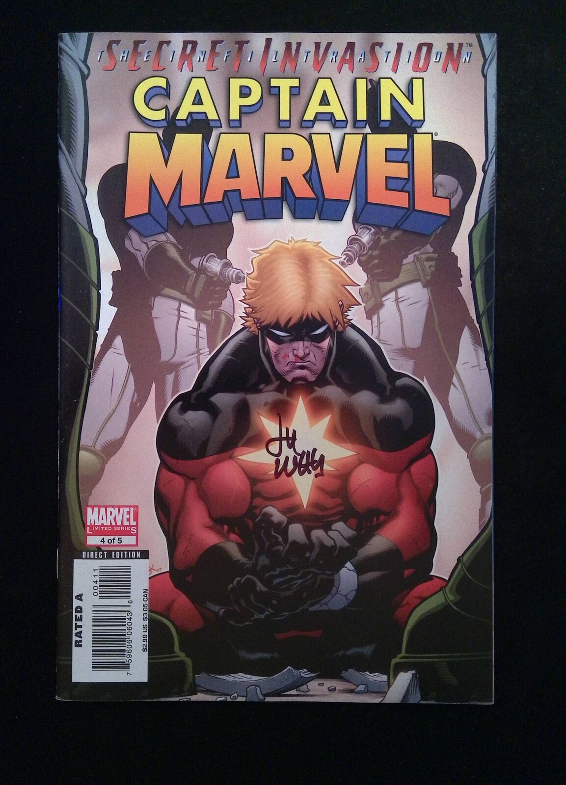 Captain Marvel #4 (6TH SERIES) MARVEL Comics 2008 VF+ SIGNED BY LEE ...