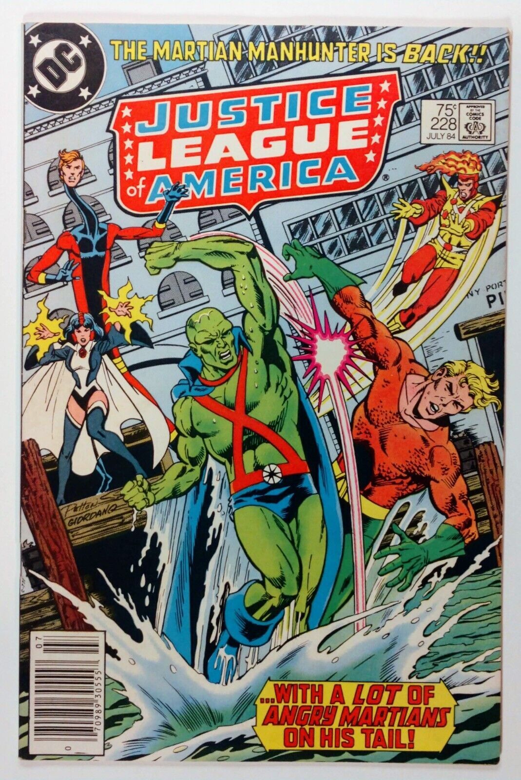 Justice League of America #228 MARK JEWELERS Reintroduction of Martian ...