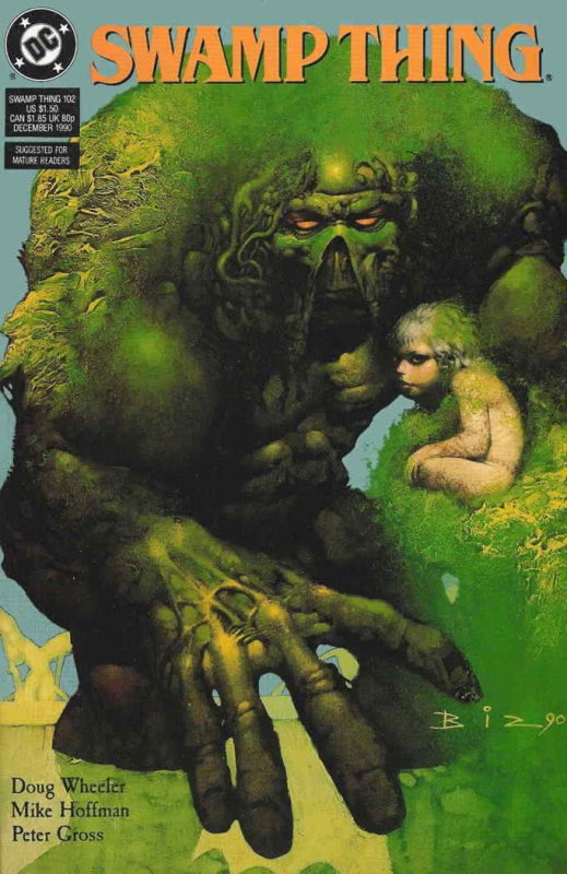 Swamp Thing (2nd Series) #102 (with poster) VF; DC | Predator 2 poster ...