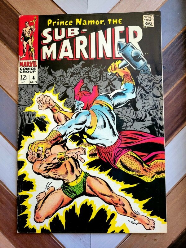 Sub-Mariner #4 FN- (Marvel 1968) Namor & Lady Dorma "Who Strikes for ...