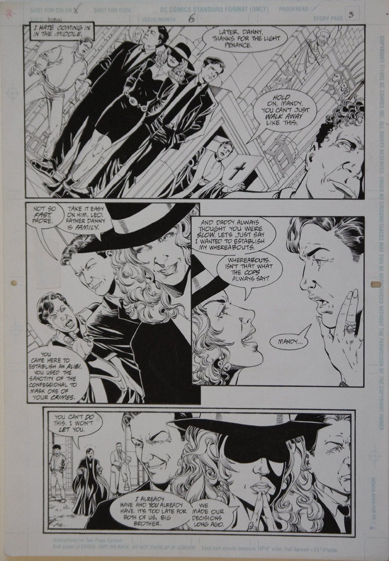 PHIL JIMENEZ / ROMEO TANGHAL original art, ROBIN #6 pg 3, 11x17, 1993 ...