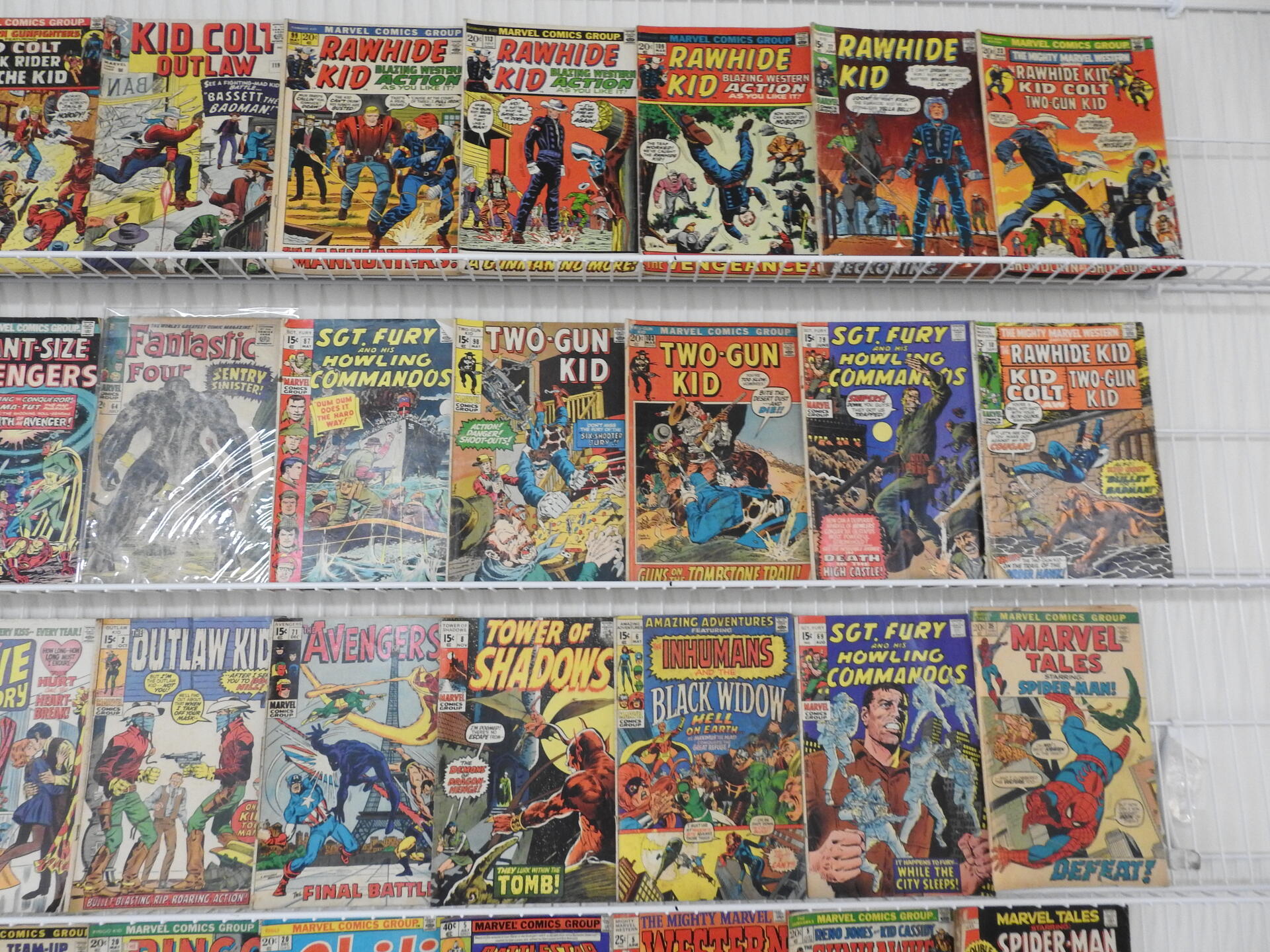 Lot of 49 low grade reader comics W/ Sgt. Fury, Kid Colt Outlaw, +More ...