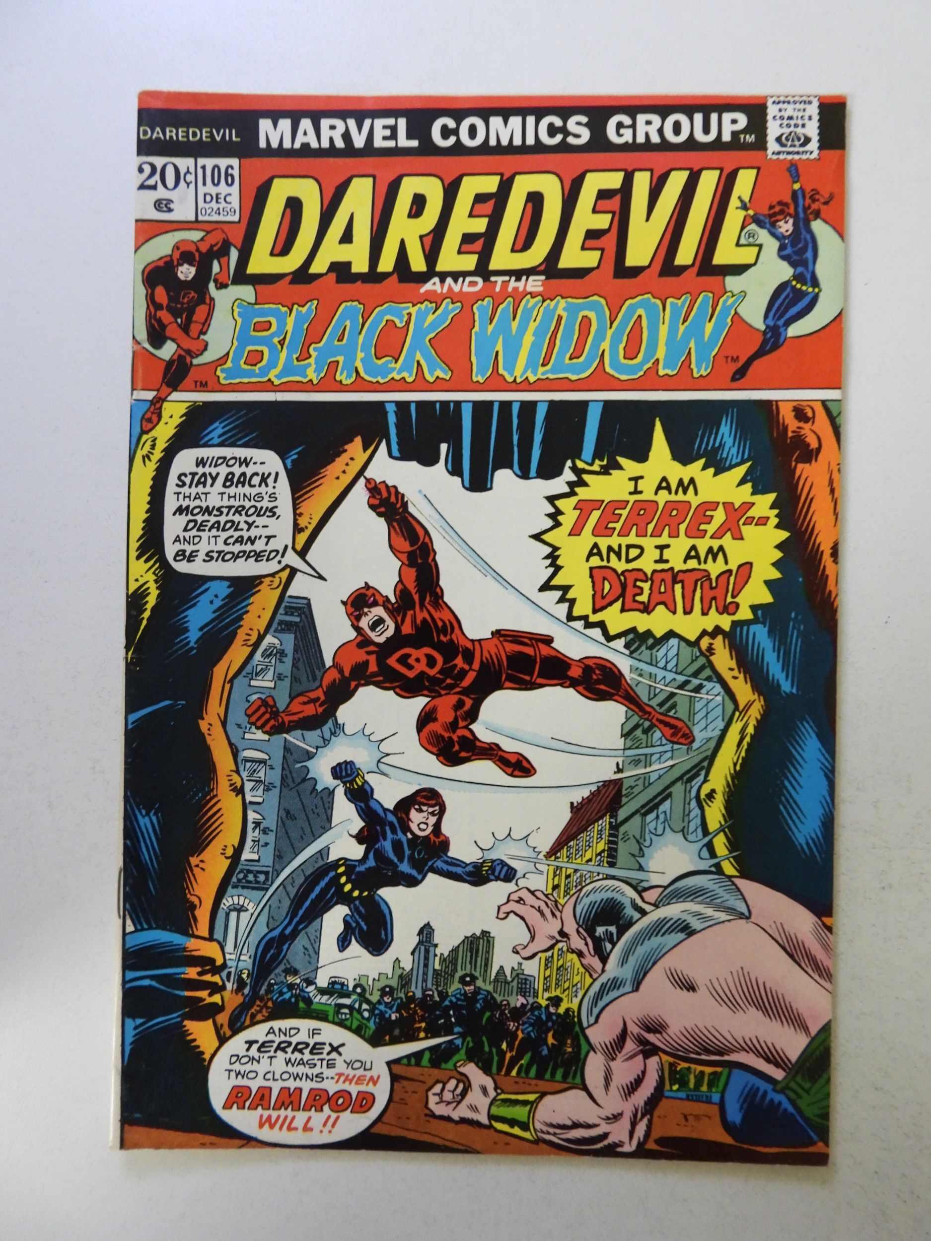 Daredevil #106 (1973) FN/VF condition | Comic Books - Bronze Age, Marvel, Black Widow, Superhero ...