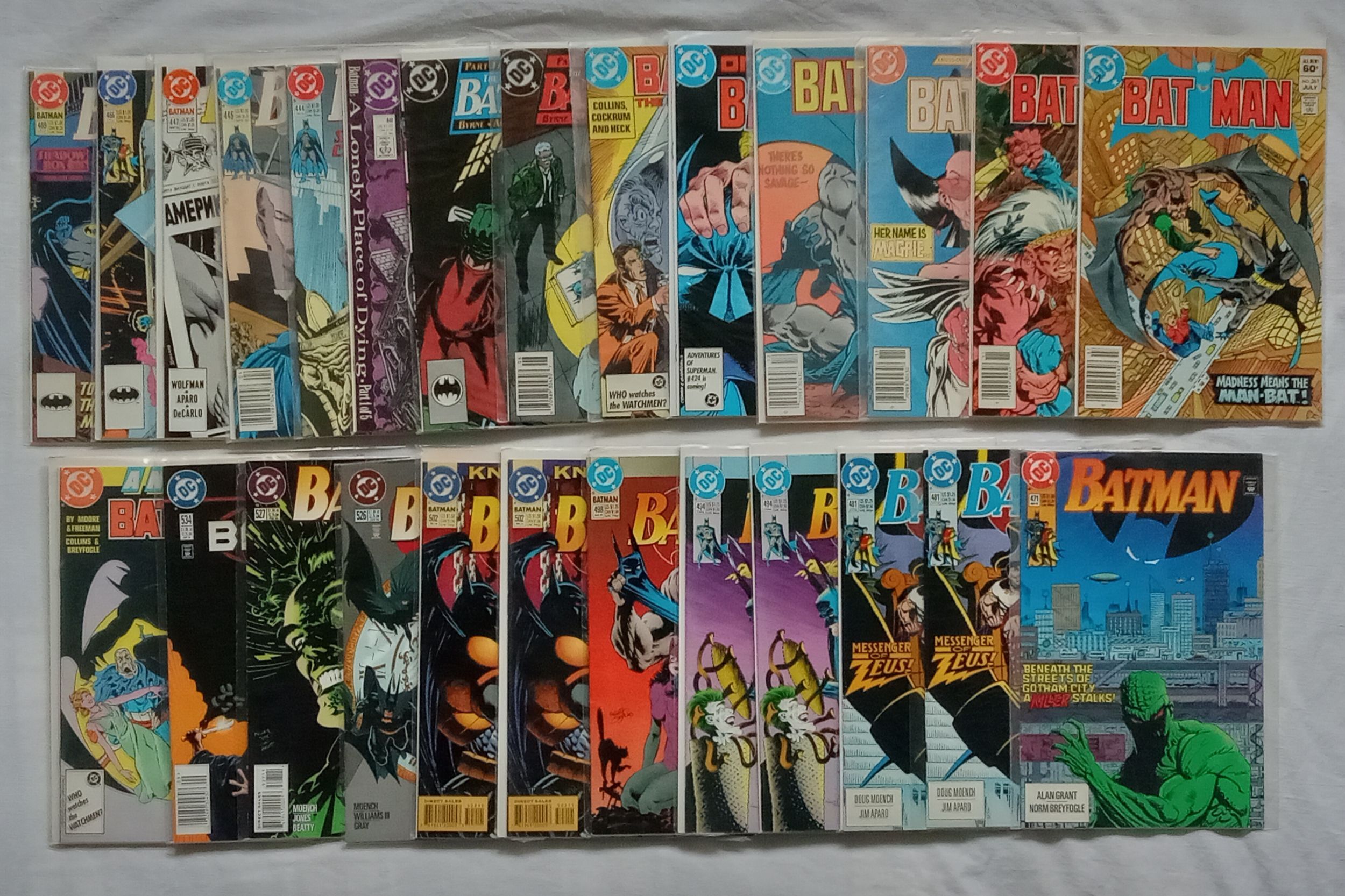 Batman set of 26 bronze copper modern age comics #361,365,401-403 ...