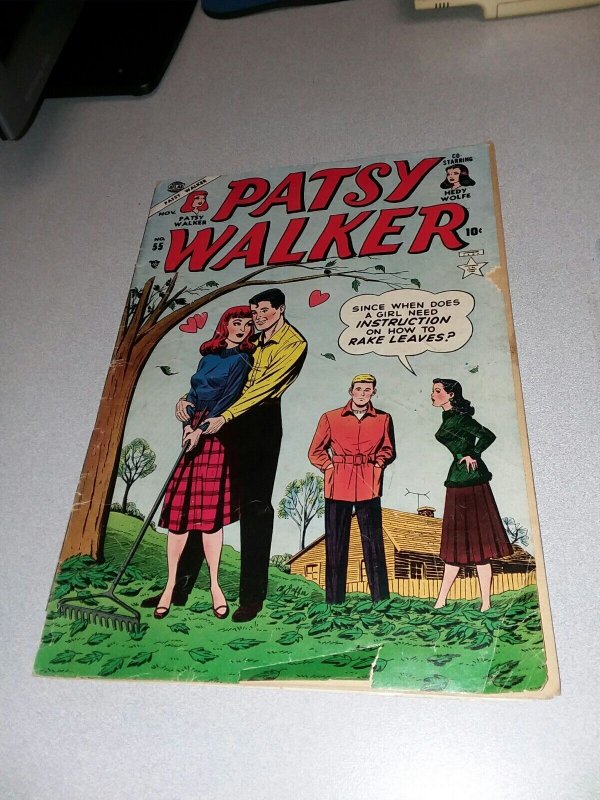 PATSY WALKER #55 PAPER DOLL ISSUE HEADLIGHTS 1953 ATLAS comics golden ...