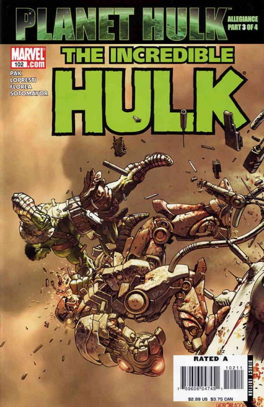 Incredible Hulk, The (2nd Series) #102 VF ; Marvel | Planet Hulk Greg ...