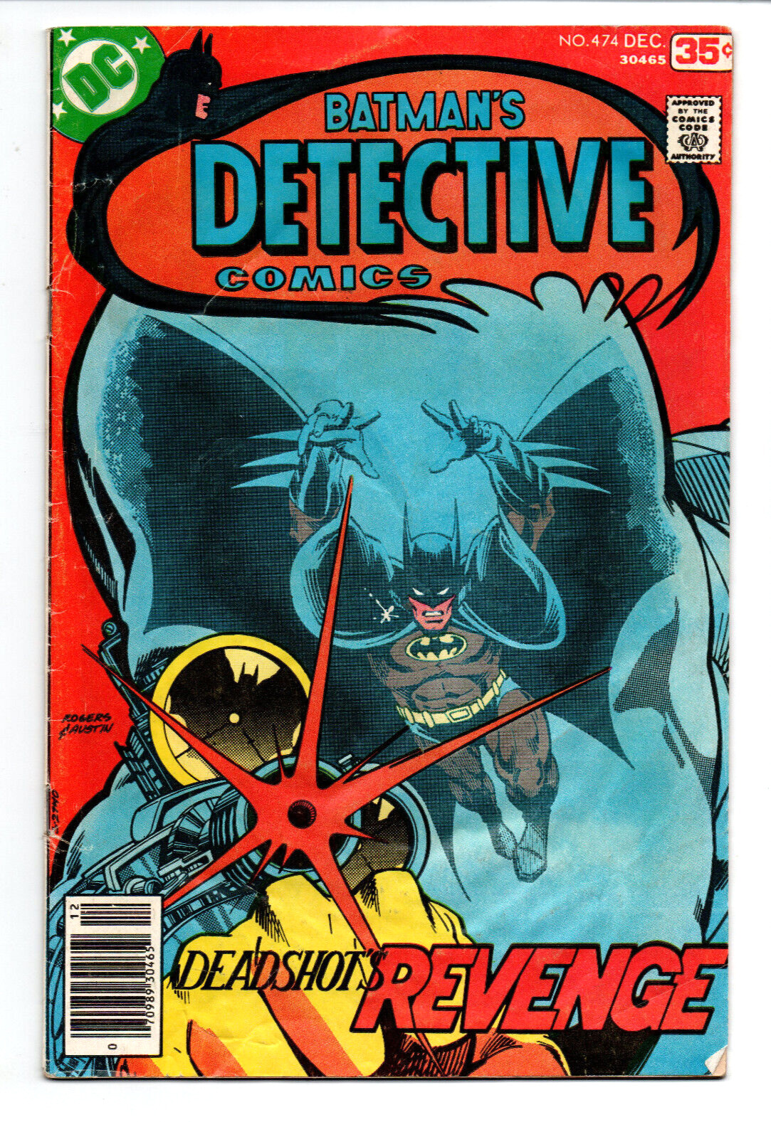 Detective Comics #474 newsstand - Batman - Deadshot - KEY - 1977 - GD ...
