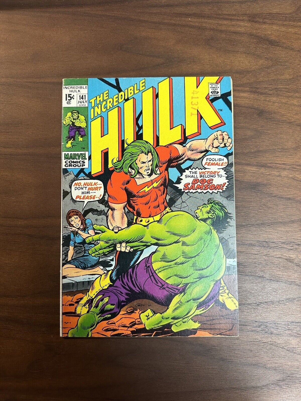 The Incredible Hulk #141 FN/VF 1971 First DOC Samson (Marvel Comics ...