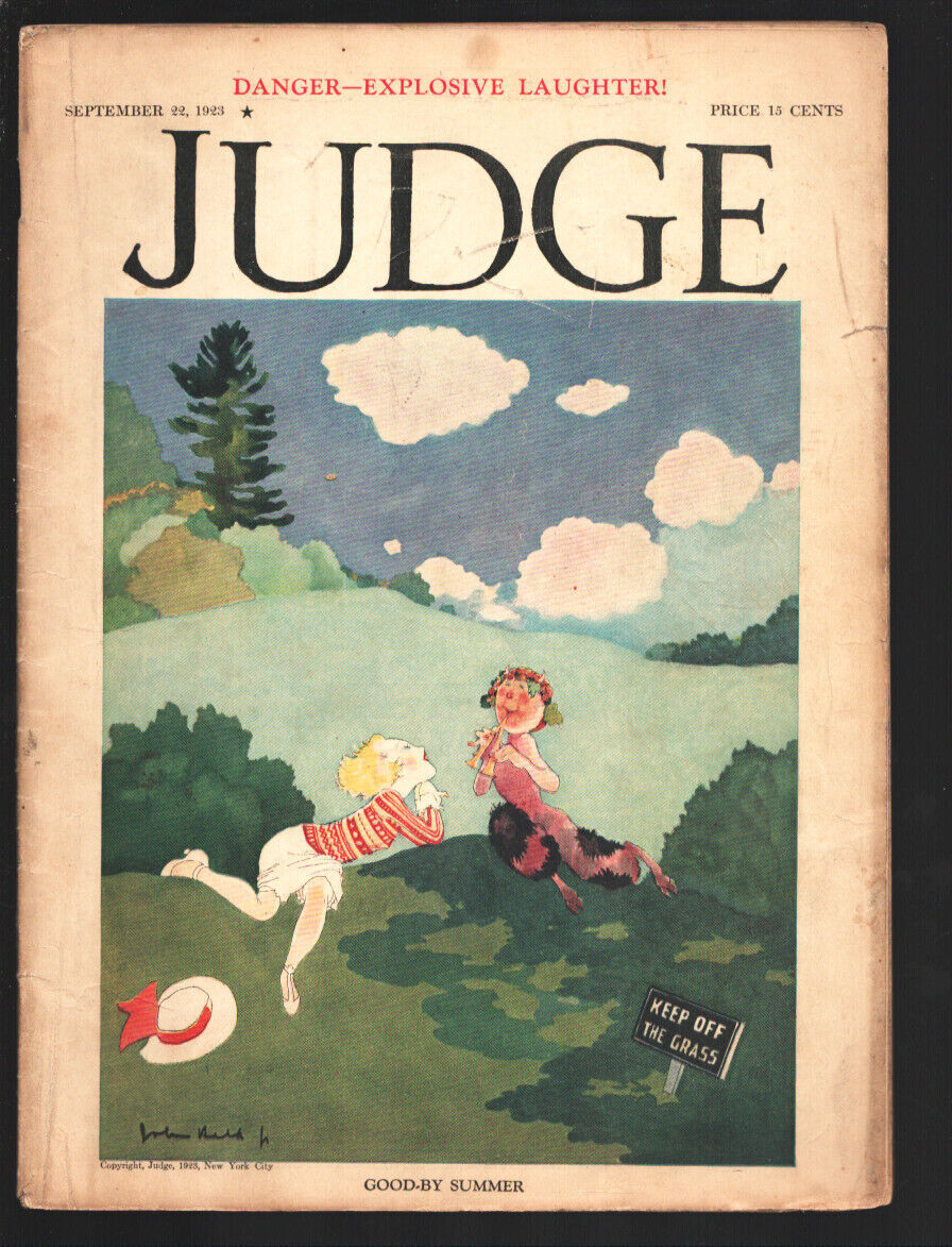 Judge 9/22/1923-John Held Jr. cover art-Platinum Age of comic art-Zim-R ...