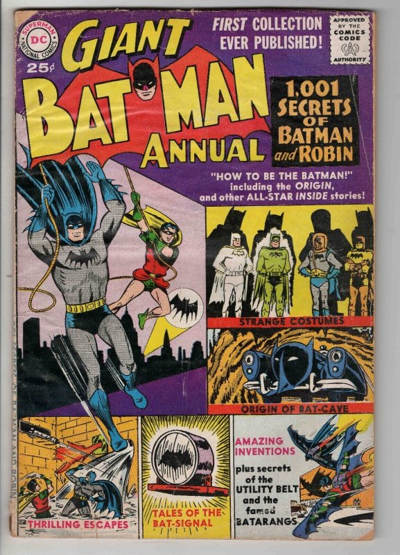 Batman Annual #1 VINTAGE 1961 DC Comics Origin of Batcave | Comic Books ...