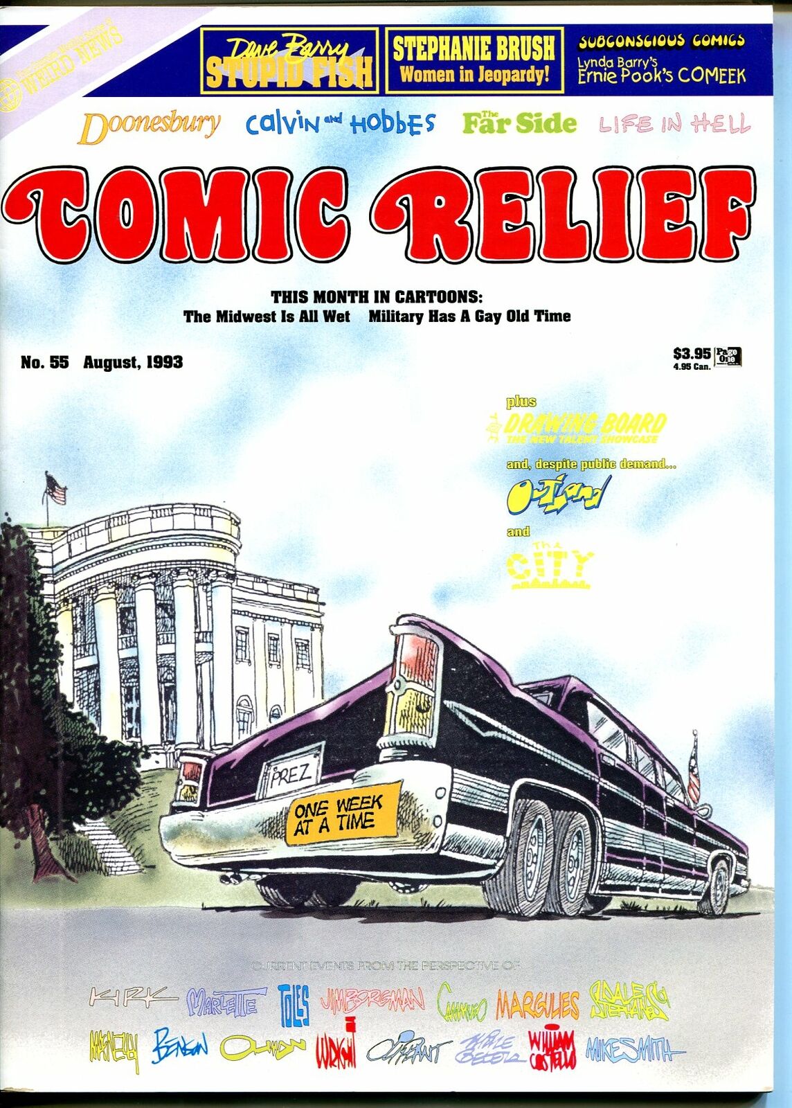 Comic Relief #55 1993-Calvin & Hobbes-political cartoons-Toles ...