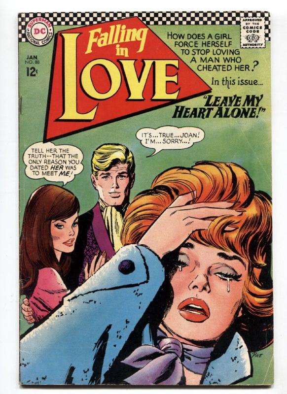 FALLING IN LOVE #88 comic book 1966-DC ROMANCE COMICS-CRYING COVER ...