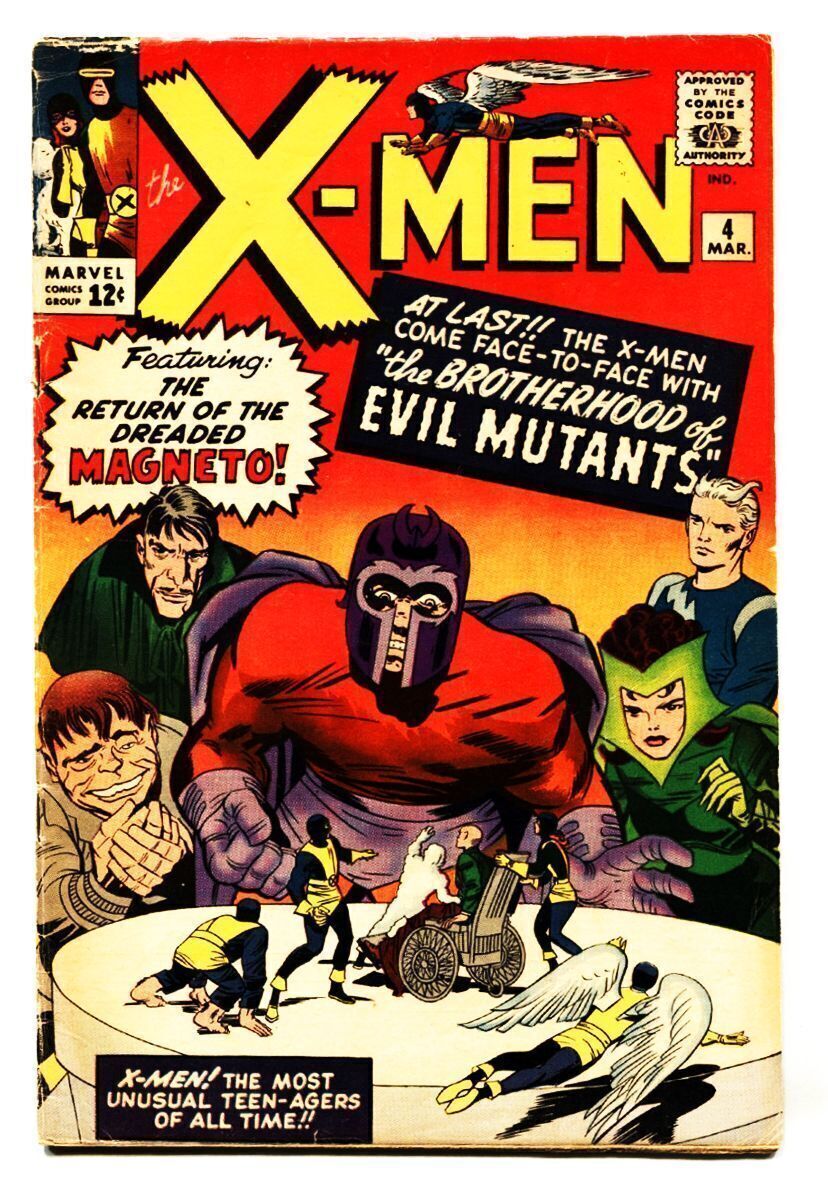 The X-Men #4 (1964) HOT KEY! 1st APP Scarlet Witch Quicksilver, Toad ...