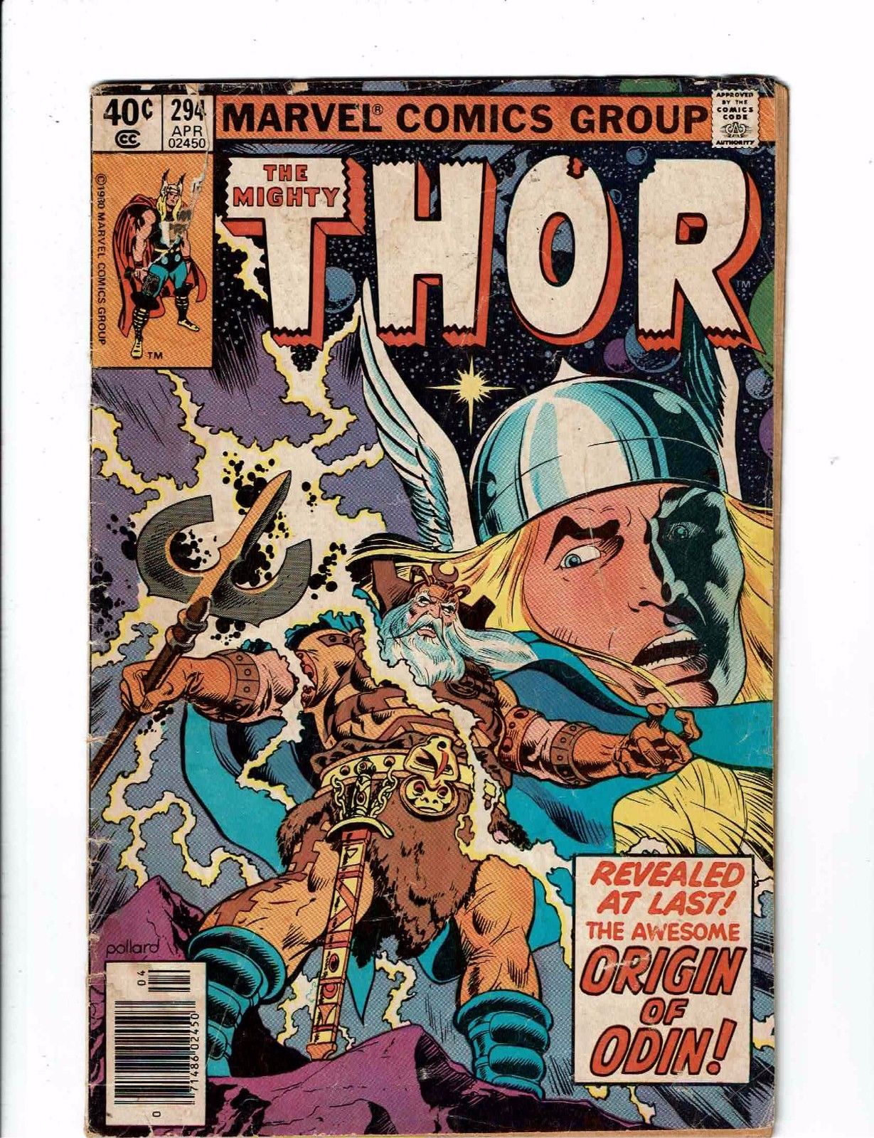 Lot of 4 The Mighty Thor Marvel Comic Books #294 300 309 396 Odin Thor ...