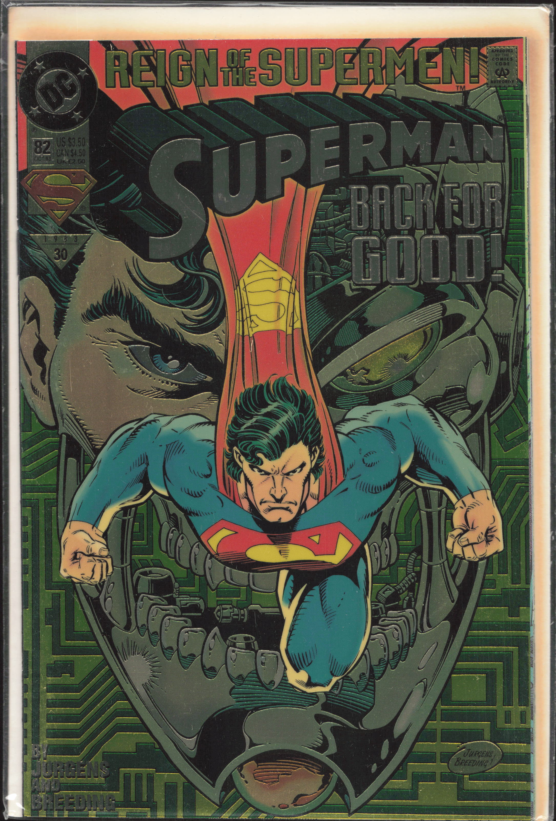 Superman #82 Chromium Cover (1993) Superman | Comic Books - Modern Age, DC Comics, Superman ...