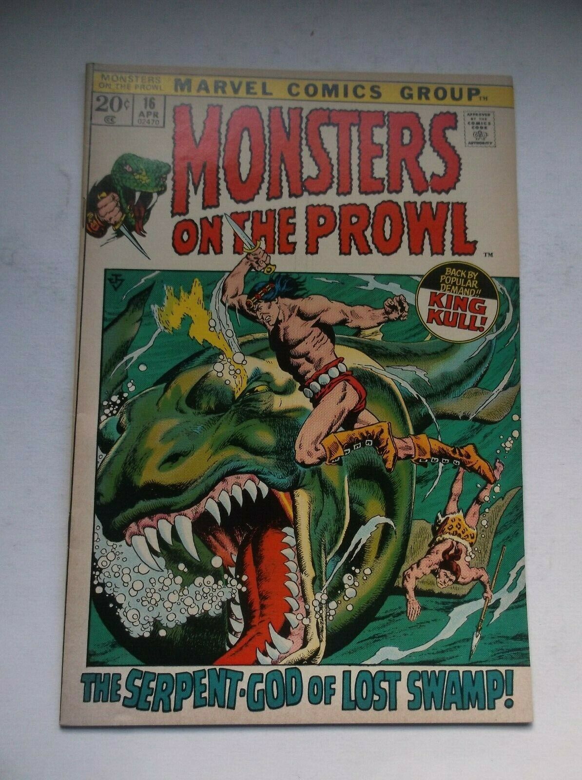 Marvel: Monsters on the Prowl #16, 1st Thulsa Doom/4th Kull APP., 1972 ...