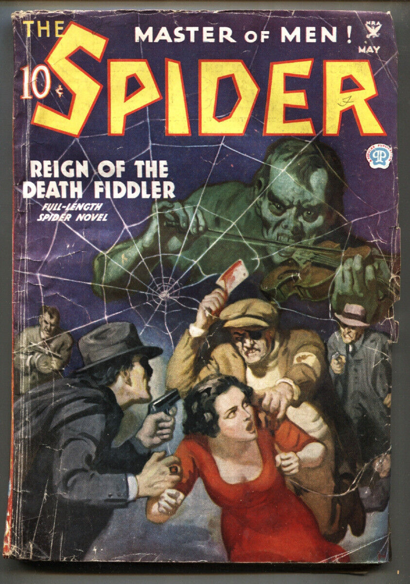 PULP: The Spider // May 1935 // REIGN OF THE DEATH FIDDLER // Rare pulp ...