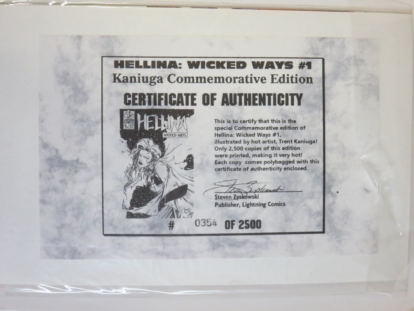 Hellina Wicked Ways #1B (Lightning Comics) Limited w CoA Bad Girl ...
