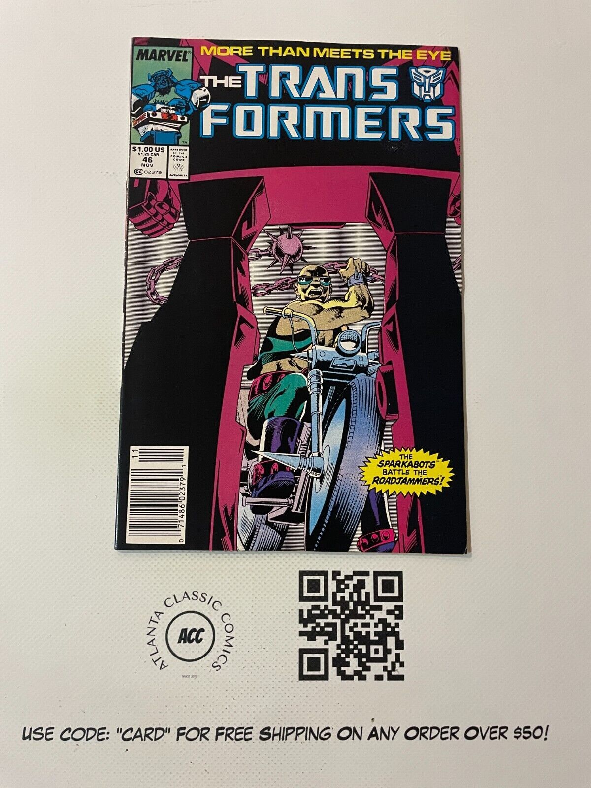 Transformers # 46 NM- Marvel Comic Book Optimus Prime Megatron Bumble 2 ...