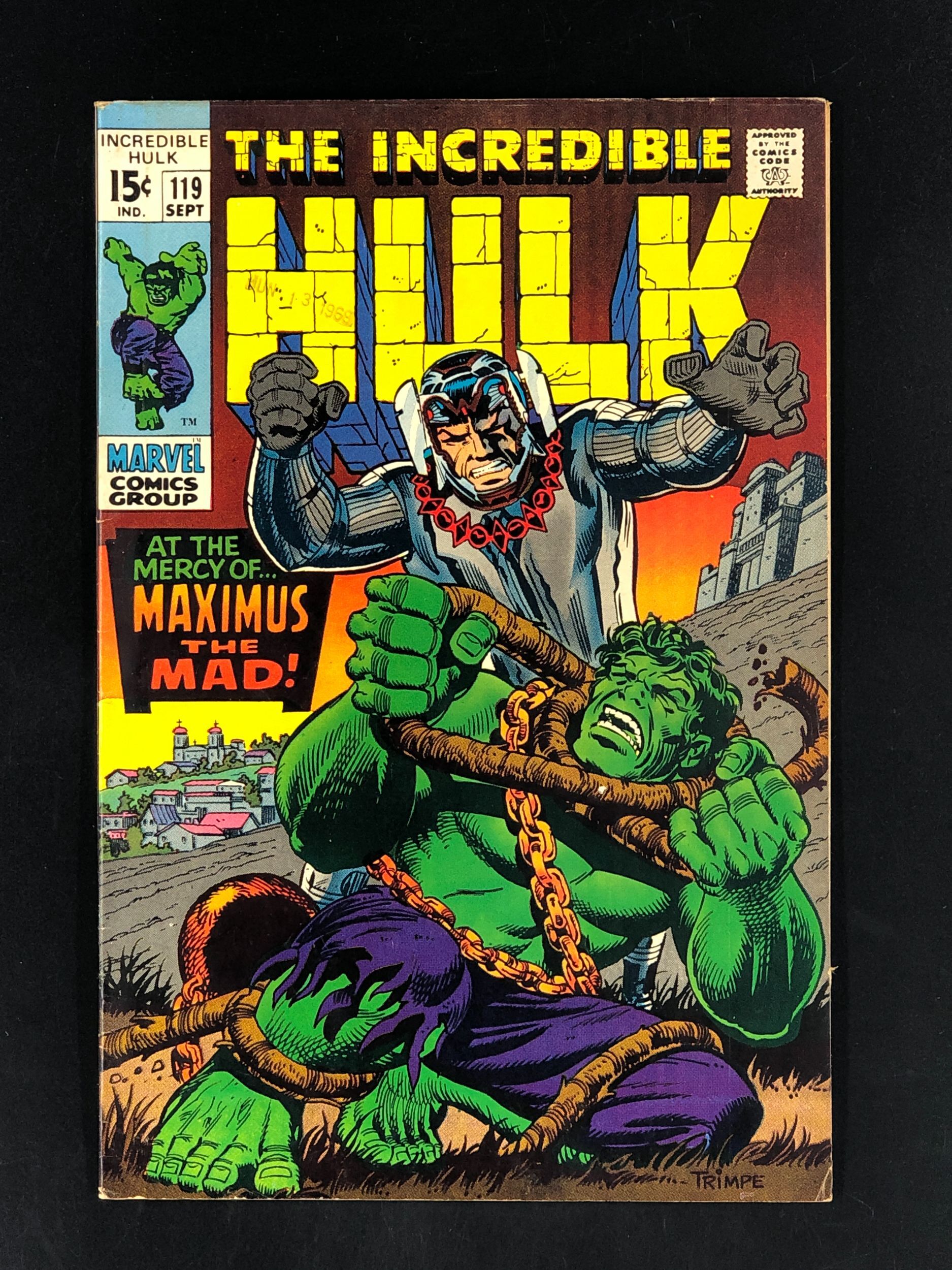 The Incredible Hulk #119 (1969) VF- Maximus the Mad! | Comic Books ...