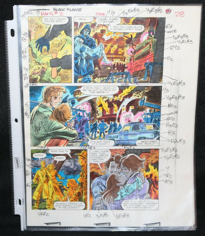 Mars #2 8pg Story Color Guide Art Black Flame 'Closet' - 1984 by Bruce ...
