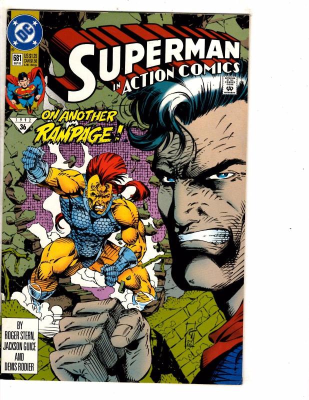 8 Action Comics DC Comic Books # 678 679 681 682 683 684 686 689 ...