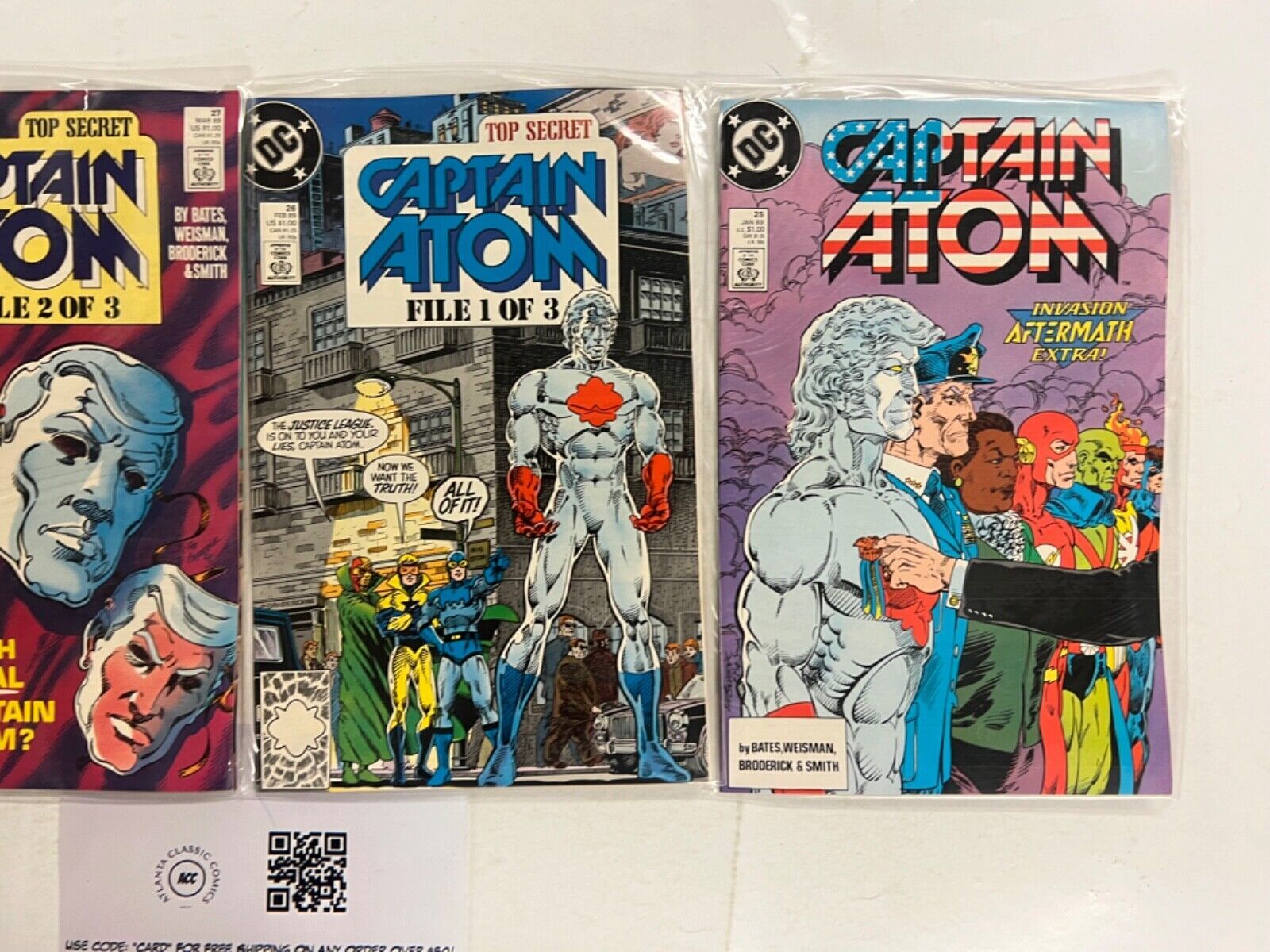 4 Captain Atom DC Comic Books # 25 26 27 28 Batman Superman Wonder ...