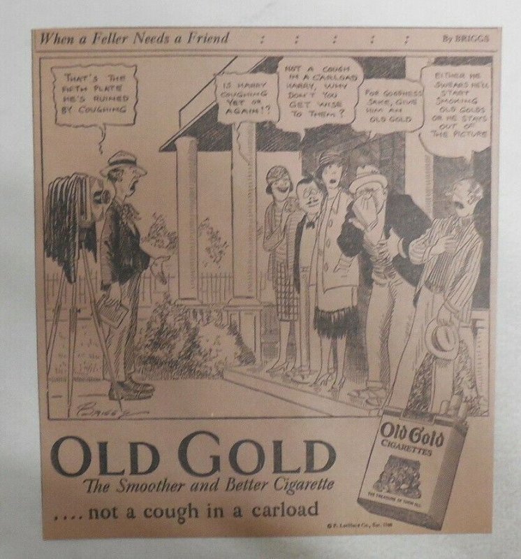 Old Gold Cigarette Ad: 3 Claire Briggs Old Gold Comic Ads 1927 Size 8 x ...