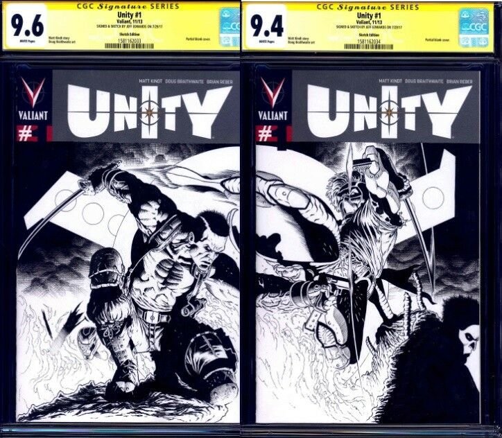 Unity #1 BLANK CONNECTING LOT CGC SS Ninjak vs Bloodshot by Jeff ...