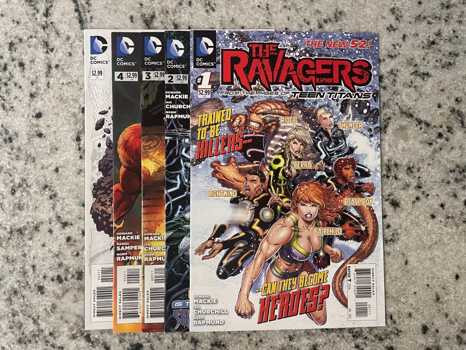 5 The Ravagers DC Comic Books # 1 2 3 4 0 Superman Batman Flash Aquaman ...