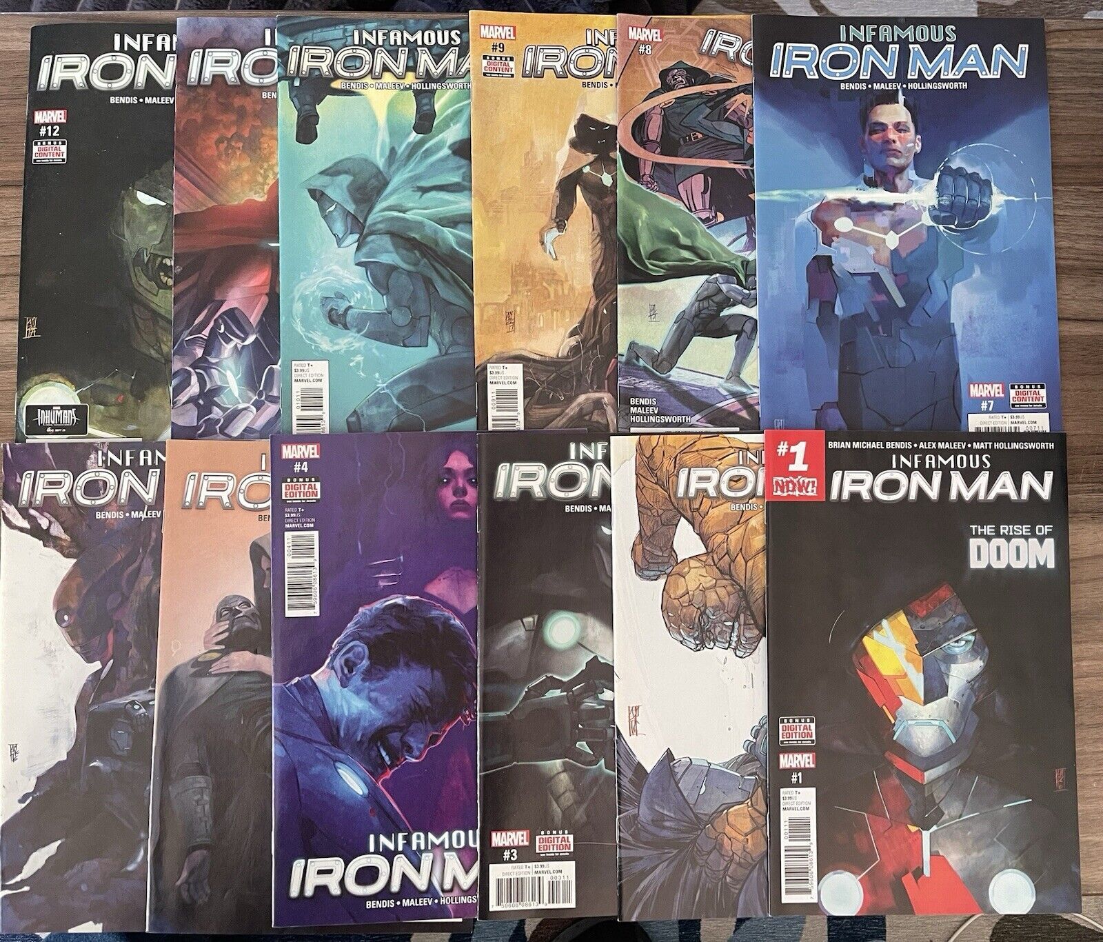 Infamous Iron Man 1-12 NM 1st Print Dr Doom MCU High Grade Marvel ...