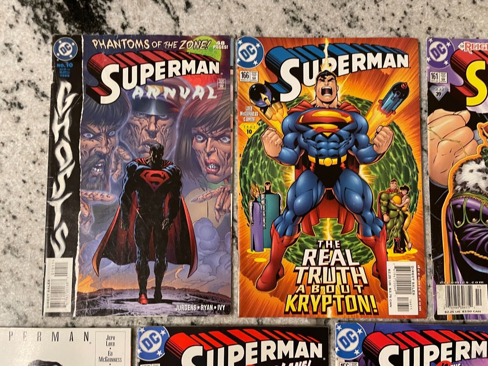 7 Superman DC Comic Books # 153 156 157 160 161 166 AN 10 Batman Flash ...