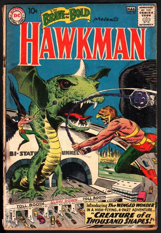 Brave and the Bold #34-1961-First Appearance/Origin of Hawkman-Joe ...