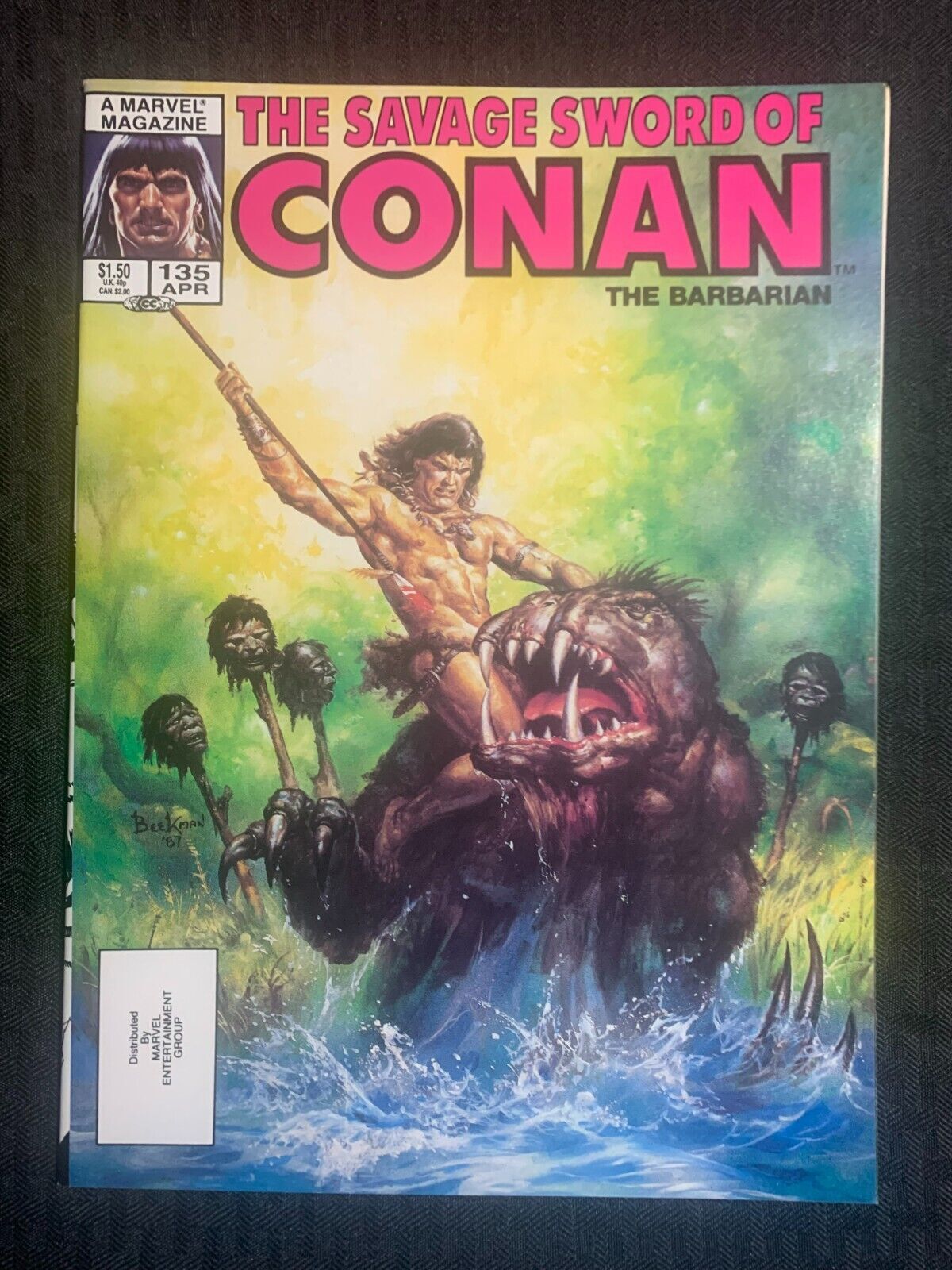 1987 SAVAGE SWORD OF CONAN Magazine #135 FN+ 6.5 Doug Beekman Cover ...